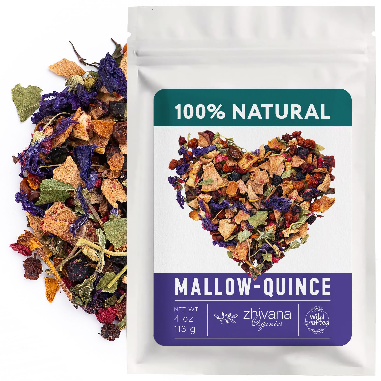 Blue Mallow and Quince herbal tea blend