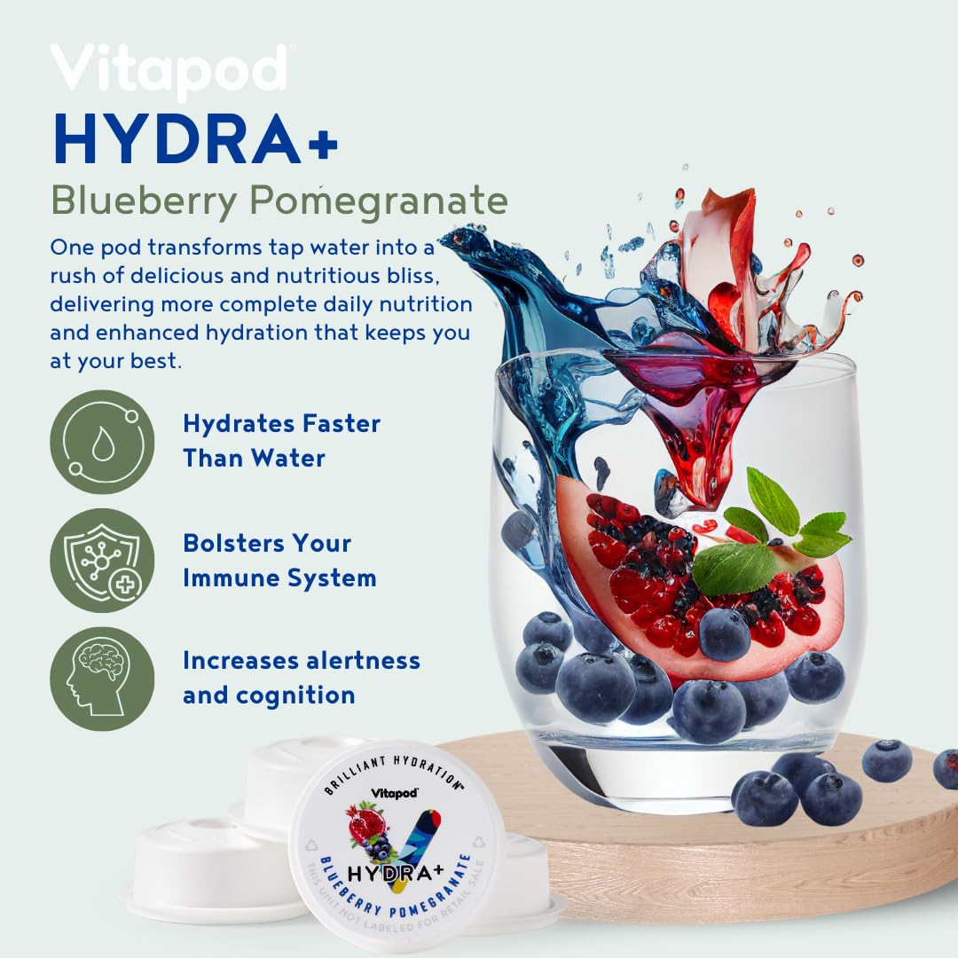 blue pomegranate water flavouring pods