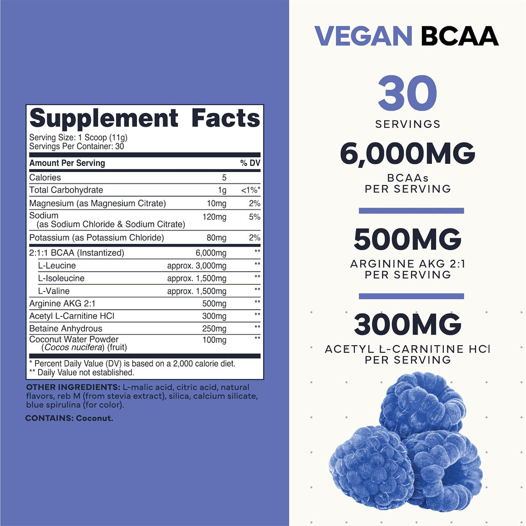 Blue raspberry BCAA powder benefits
