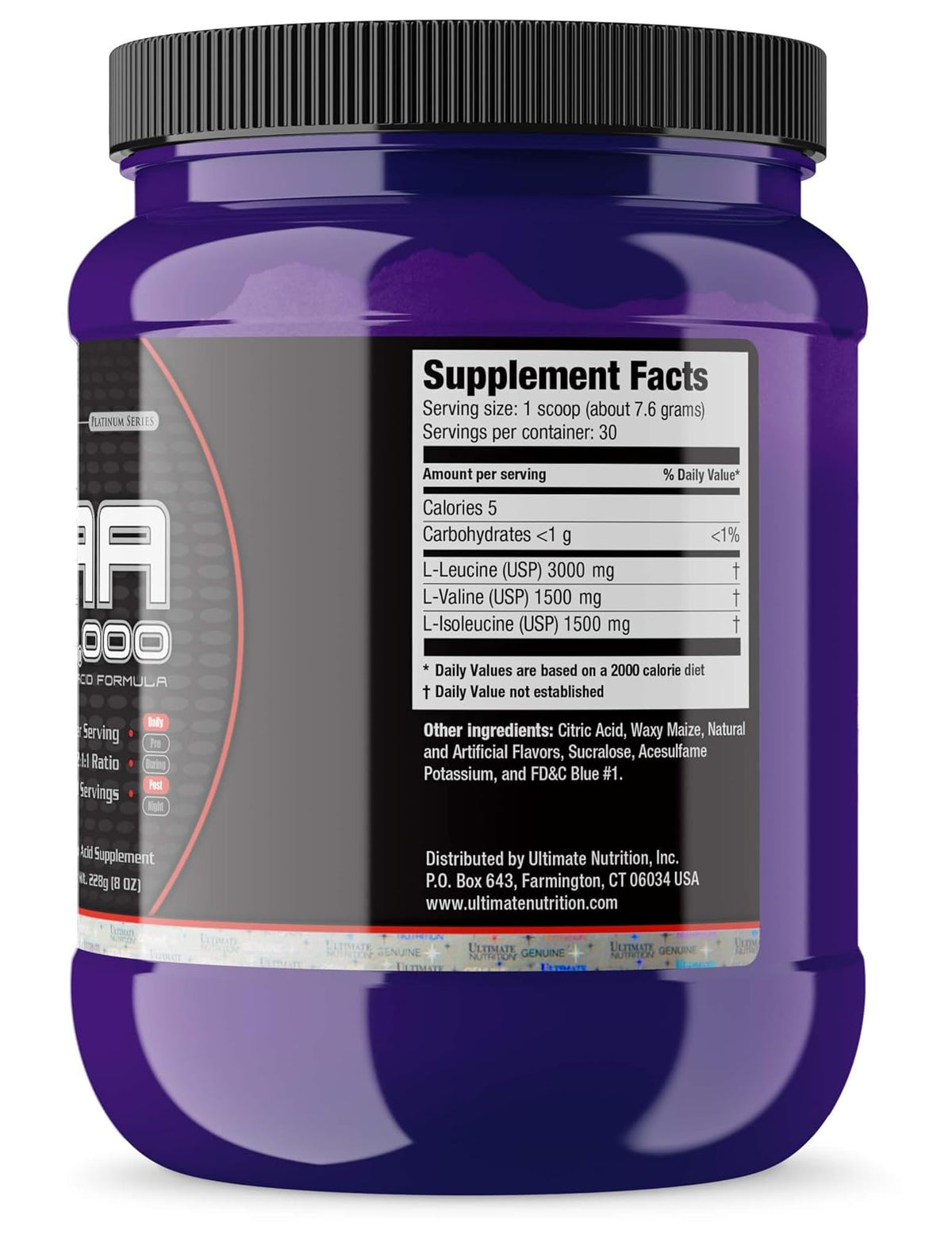 Blue raspberry BCAA powder flavour