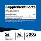 Blue raspberry creatine for energy boost