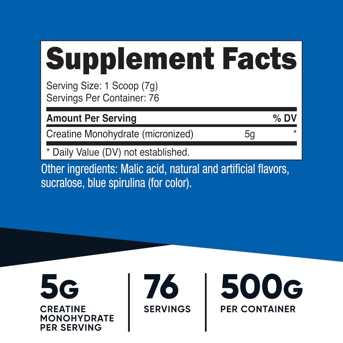 Blue raspberry creatine for energy boost