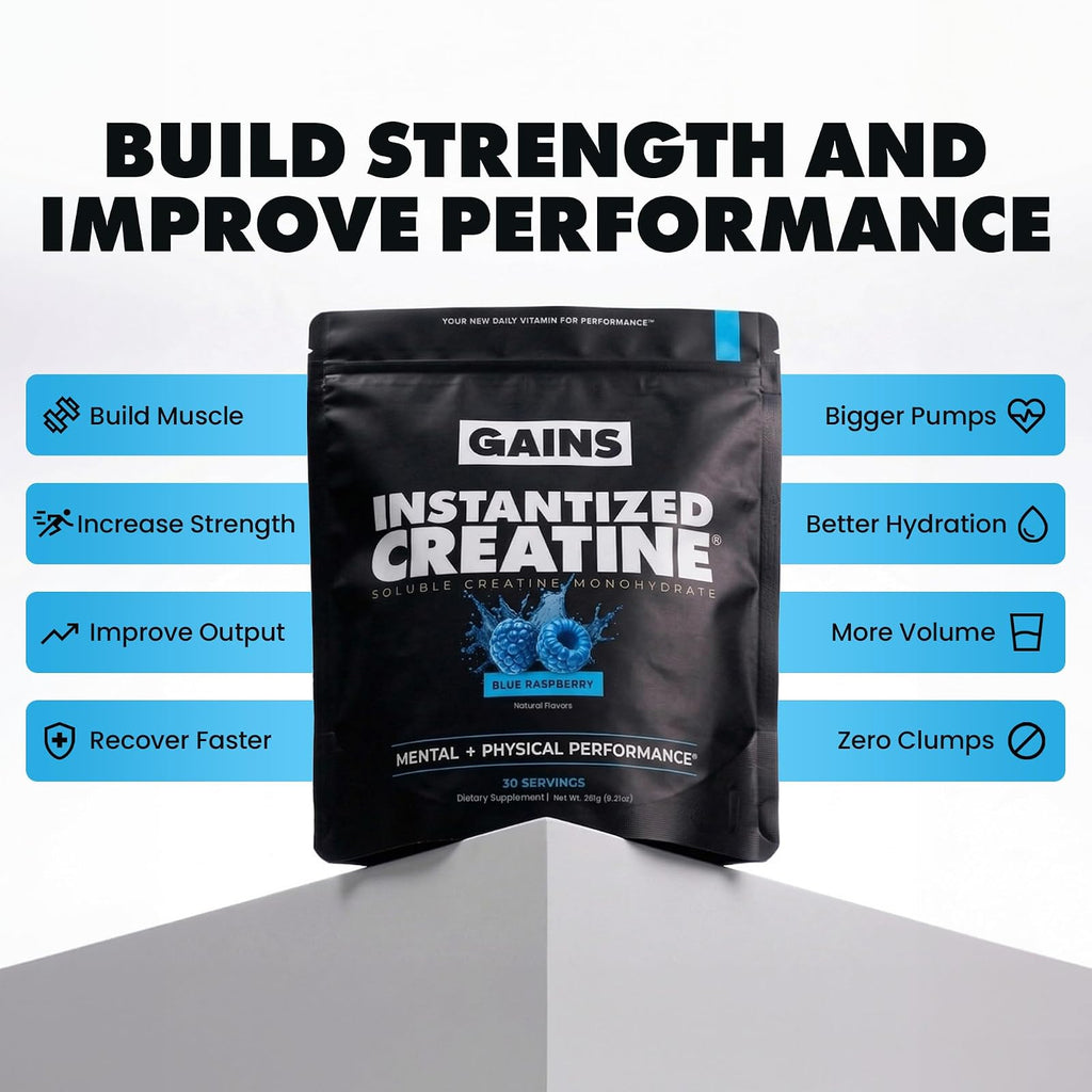 Blue raspberry creatine for muscle growth