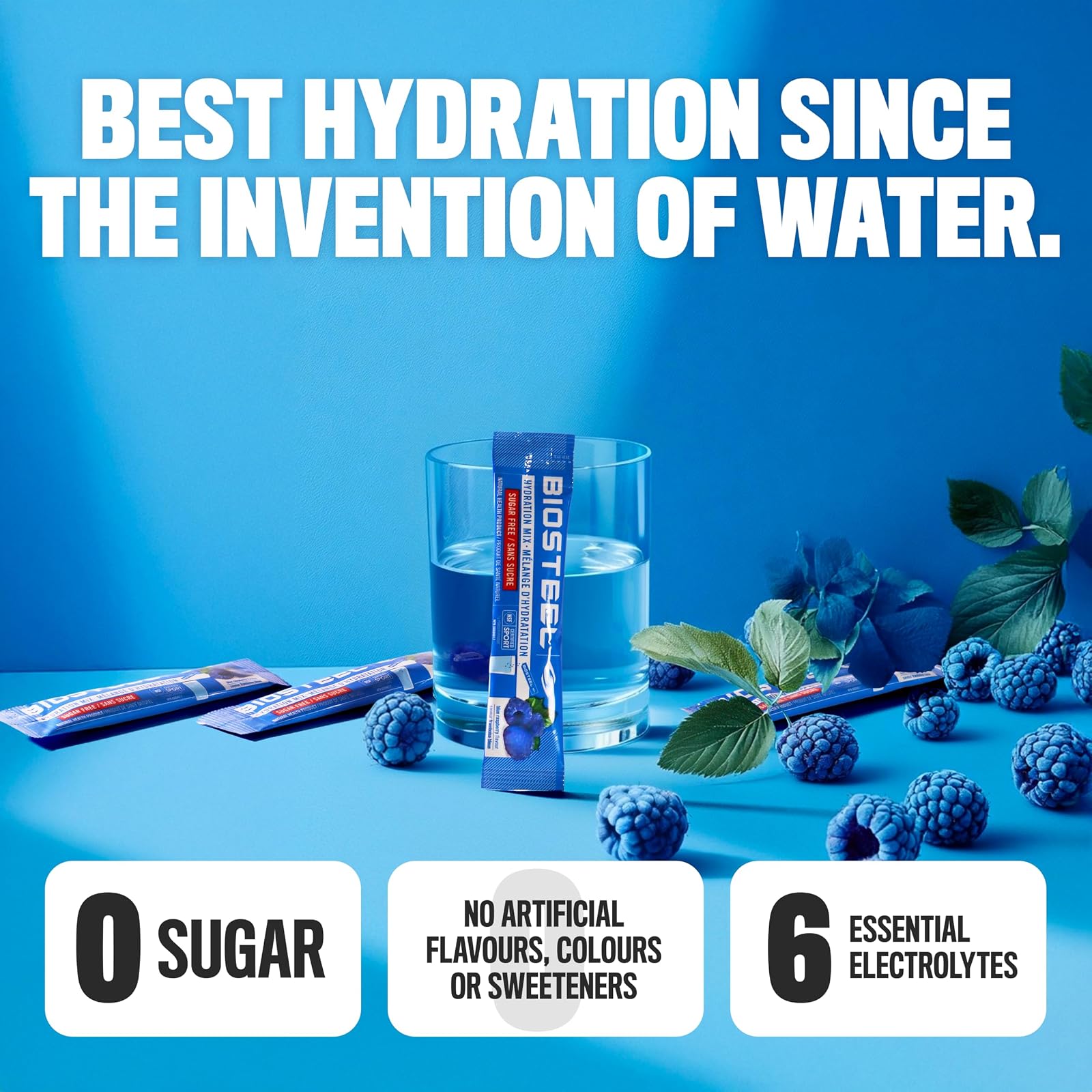 Blue raspberry electrolyte powder for athletes