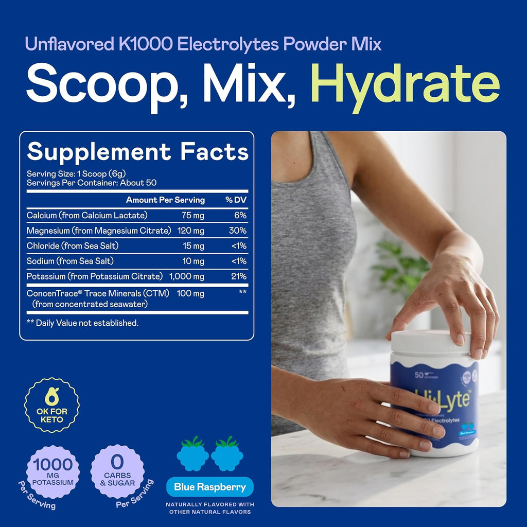 Blue raspberry electrolytes for hydration