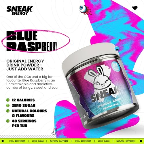 Blue raspberry energy drink mix