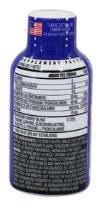 Blue raspberry energy shot for workouts