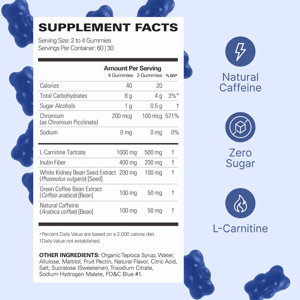 Blue raspberry fat burner gummies