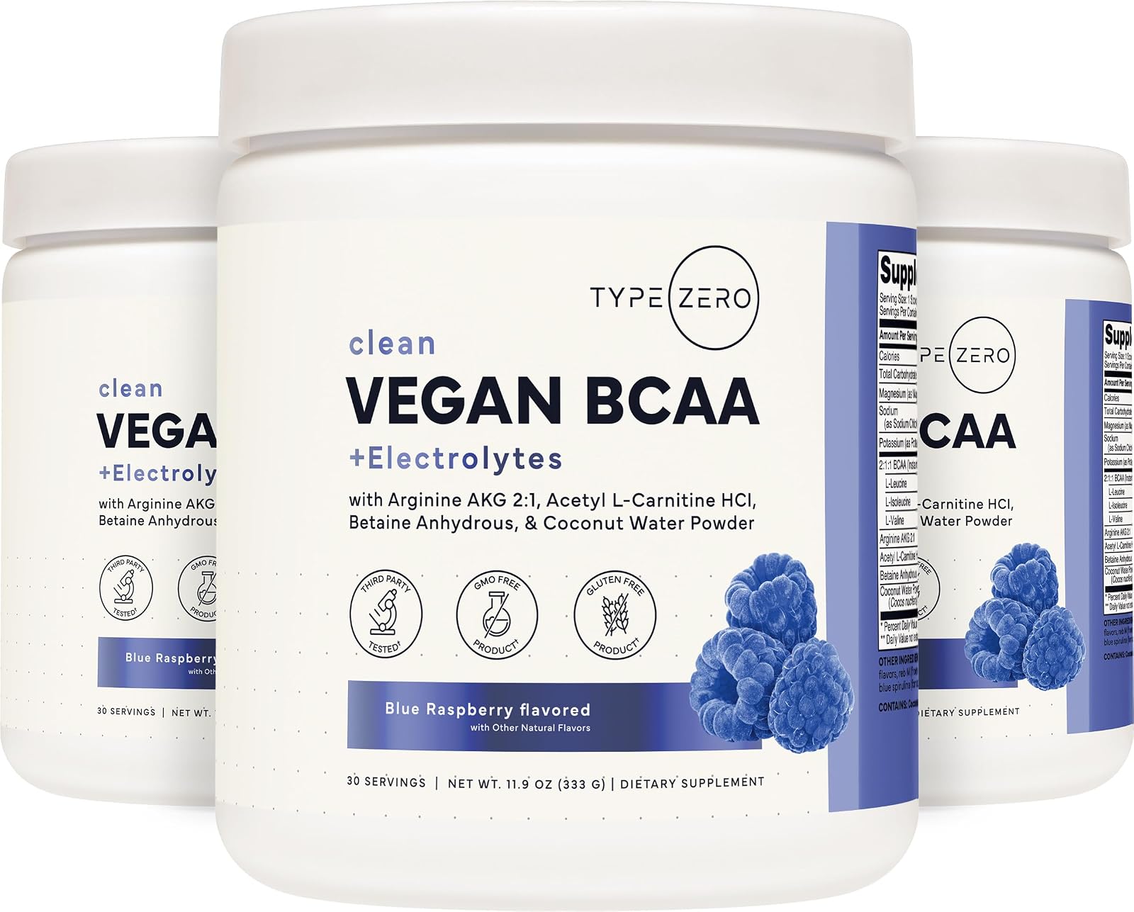 Blue raspberry flavour BCAA supplement