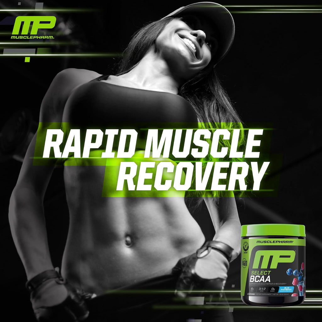Blue raspberry flavour BCAA supplement