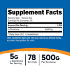 Blue raspberry flavour L-Glutamine supplement