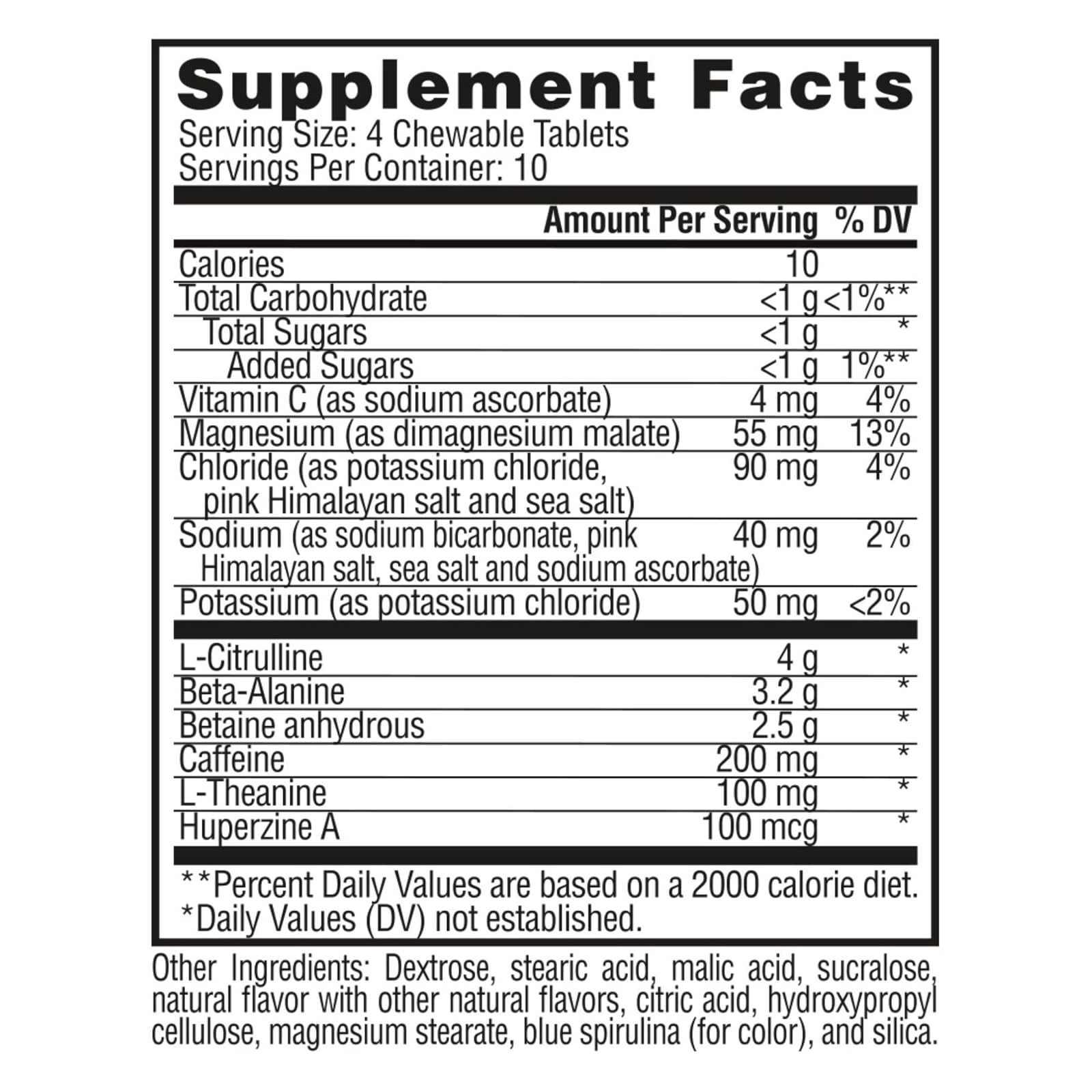 Blue raspberry flavour preworkout energy