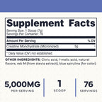 Blue raspberry flavoured creatine supplement