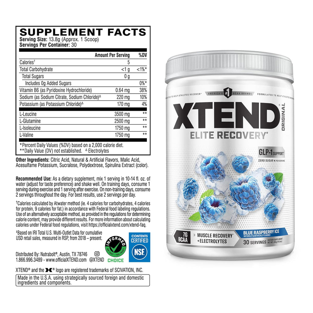 Blue raspberry ice BCAA supplement