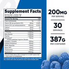 Blue raspberry pre-workout complex flavour