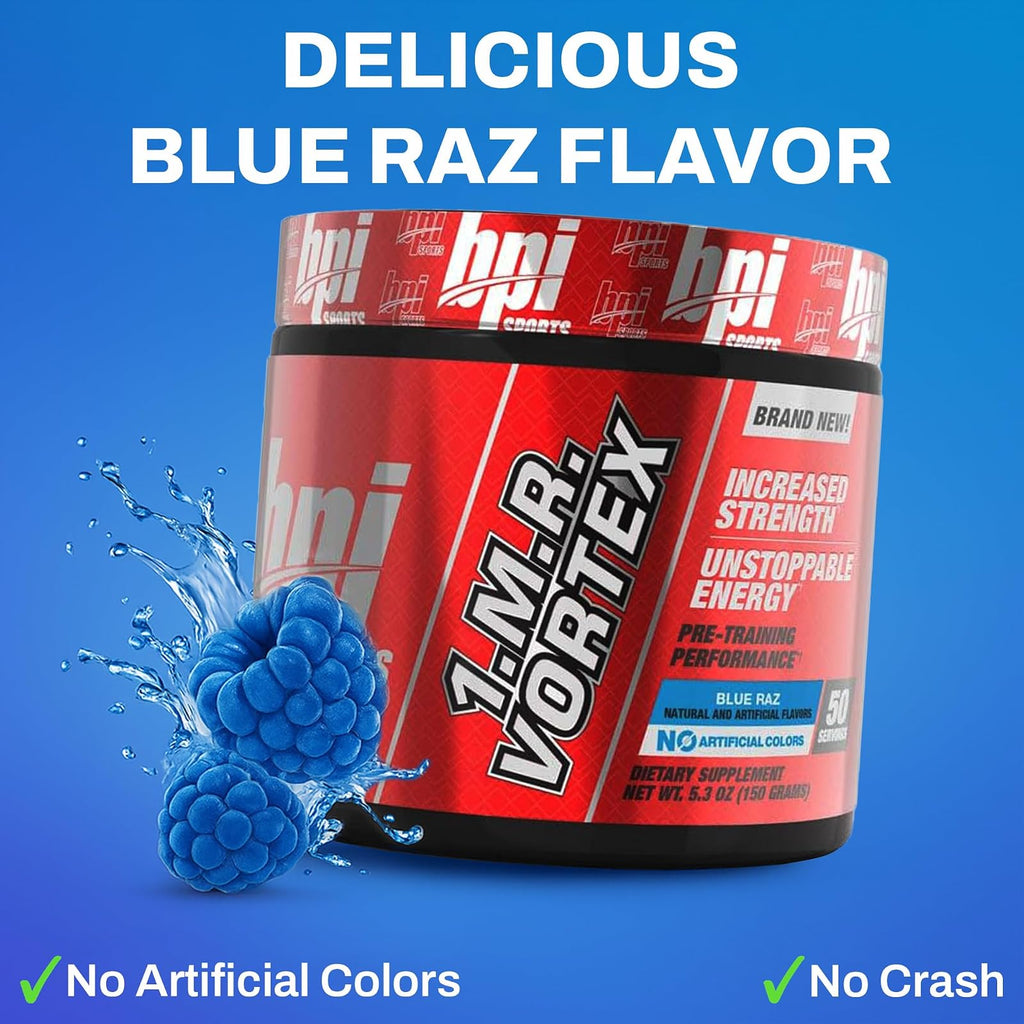 Blue Raspberry pre-workout energy boost