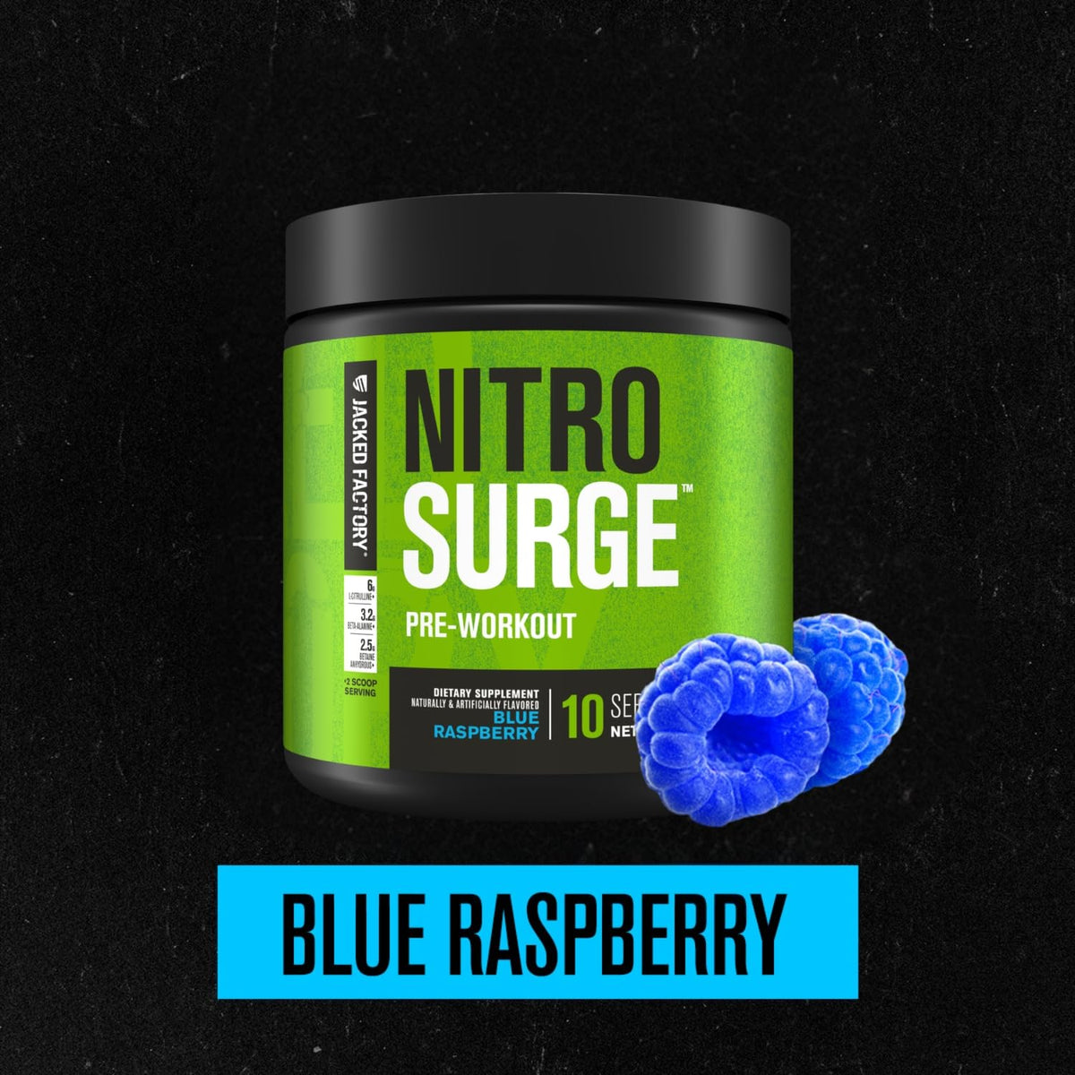 Blue raspberry pre workout energy boost