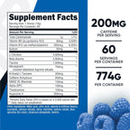 Blue raspberry pre-workout energy boost