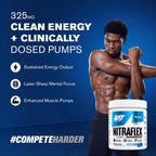 Blue raspberry pre-workout energy boost