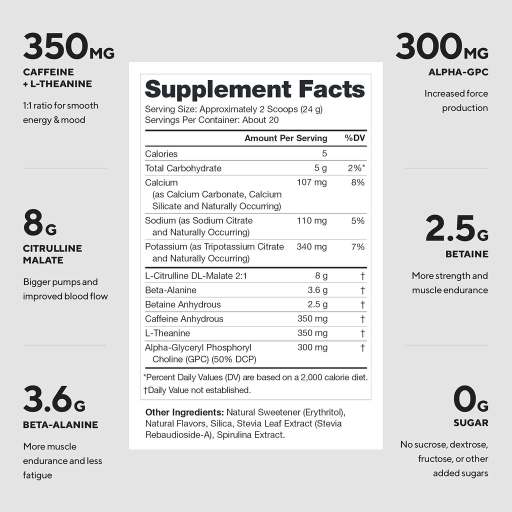 Blue Raspberry pre-workout for endurance