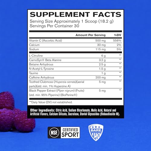 Blue Raspberry pre-workout for enhanced performance