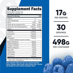 Blue raspberry pre-workout powder flavor
