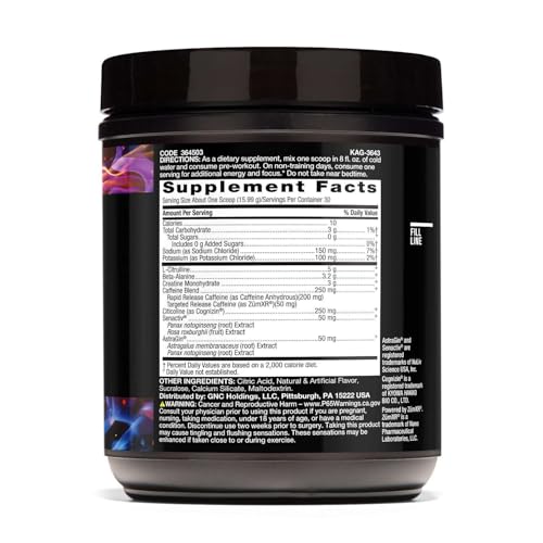 Blue Raspberry pre-workout powder flavor