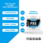 Blue raspberry pre-workout powder flavor