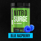 Blue raspberry pre-workout powder flavour