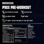 Blue raspberry pre-workout powder flavour