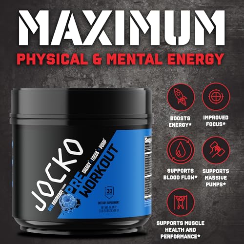 Blue raspberry pre-workout powder