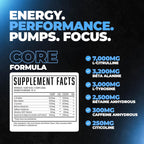 Blue raspberry pre-workout supplement flavour