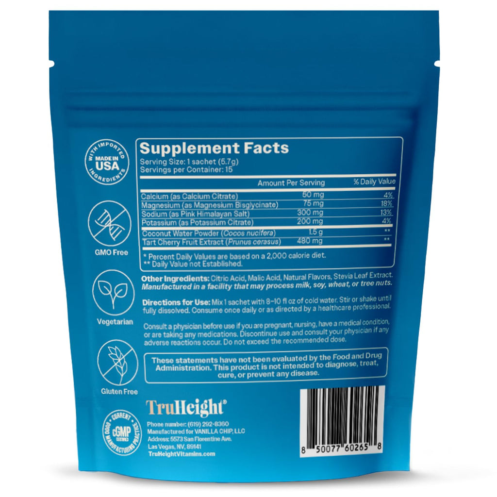 Blue raspberry sports hydration packets