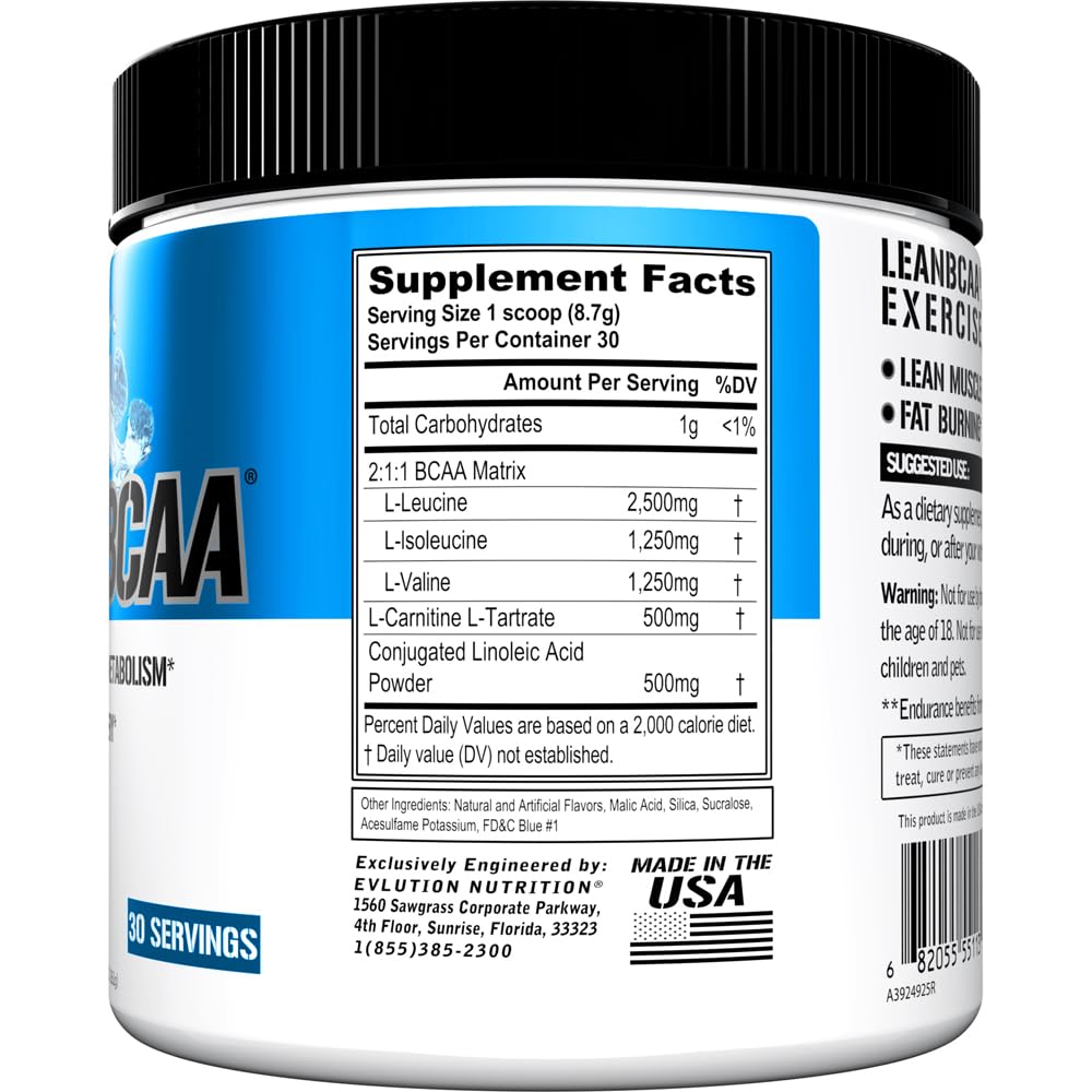 Blue Raz BCAA powder for energy