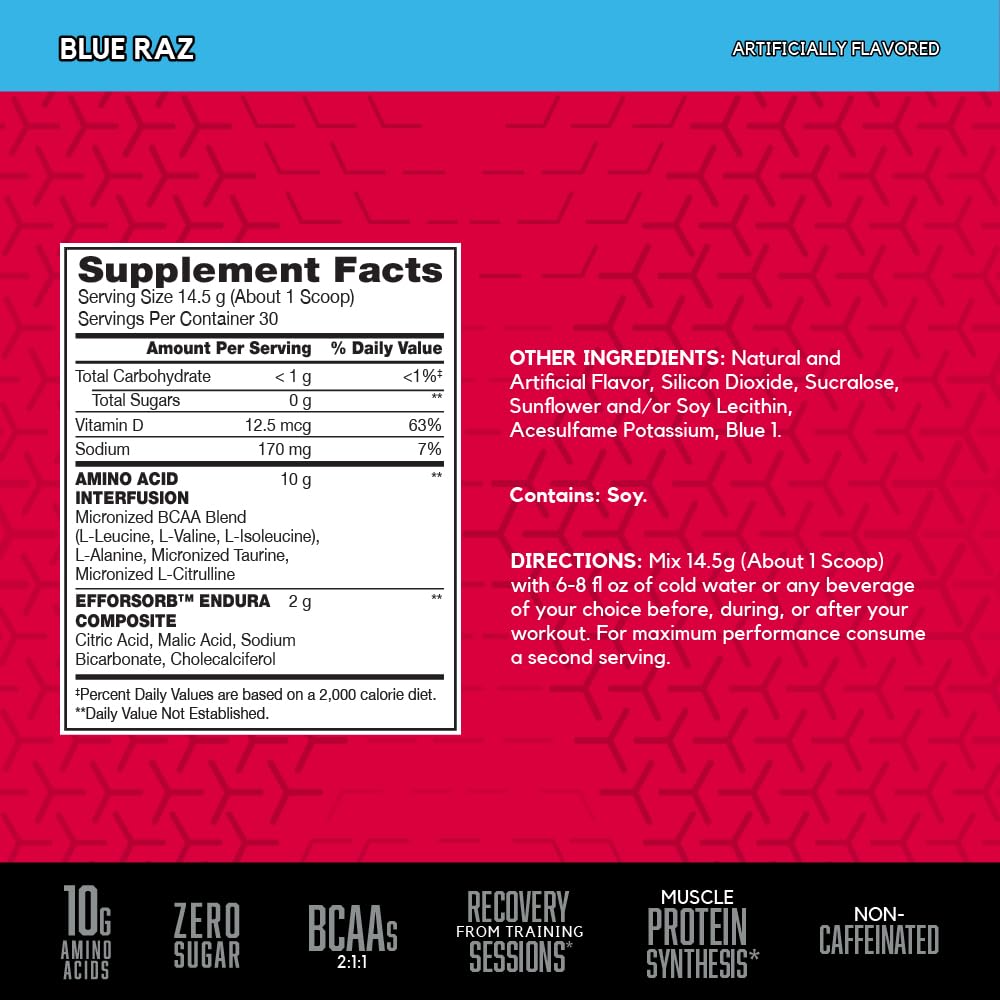Blue Raz BCAA supplement
