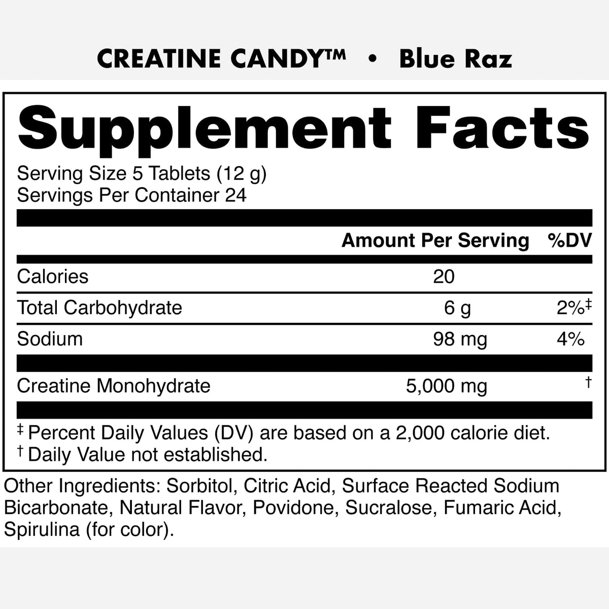 Blue Raz creatine energy boost