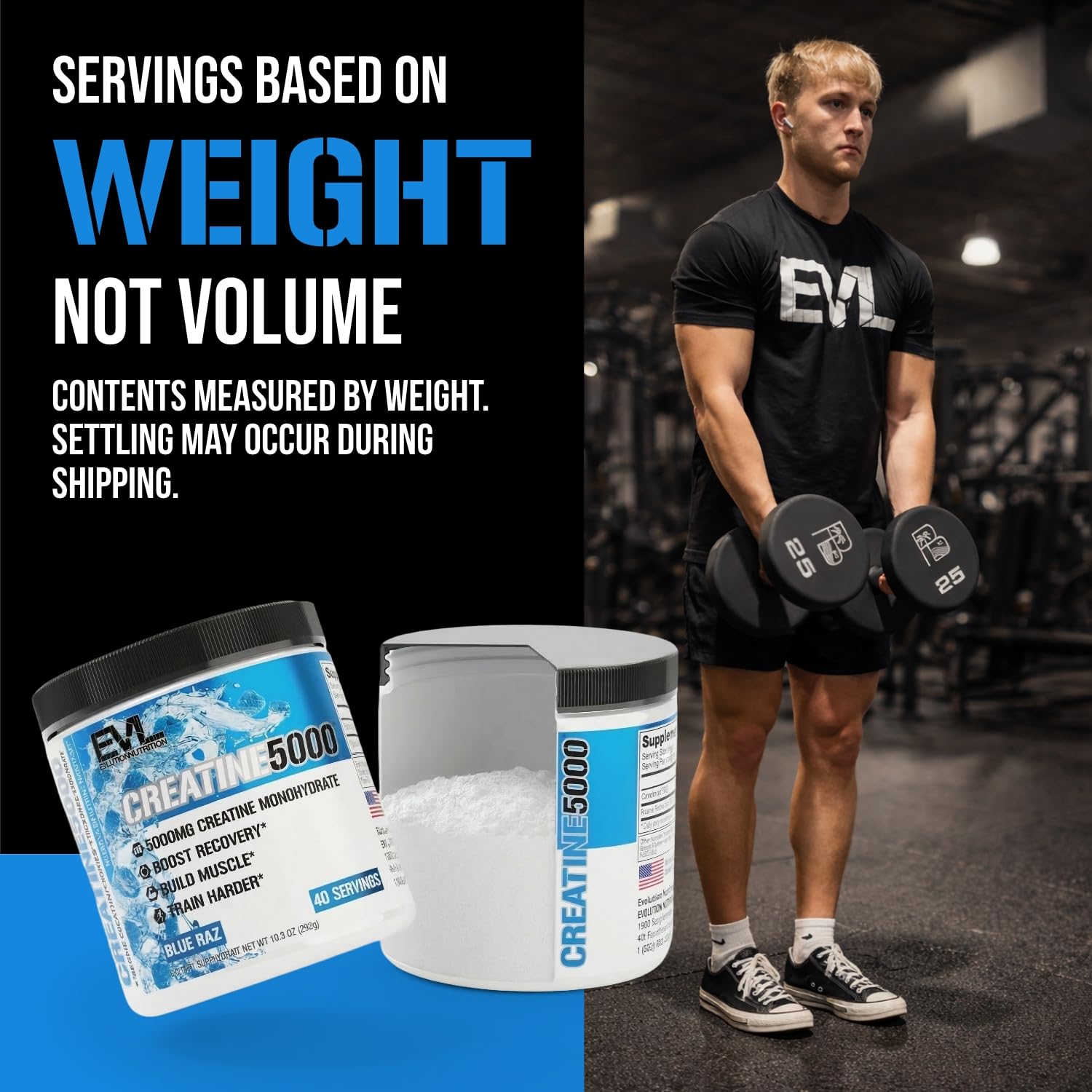 Blue Raz flavour creatine for energy boost