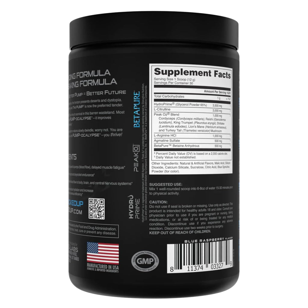 Blue Raz flavour pre-workout drink