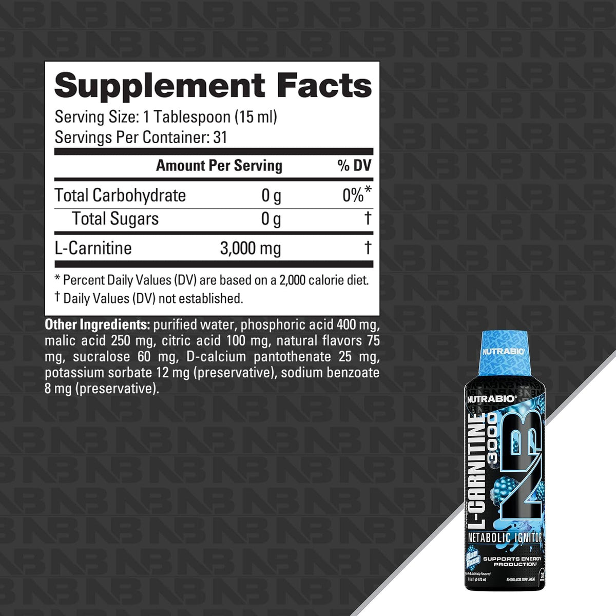 Blue Razz flavour L-Carnitine shots