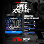 Blue Razz flavour pre-workout powder