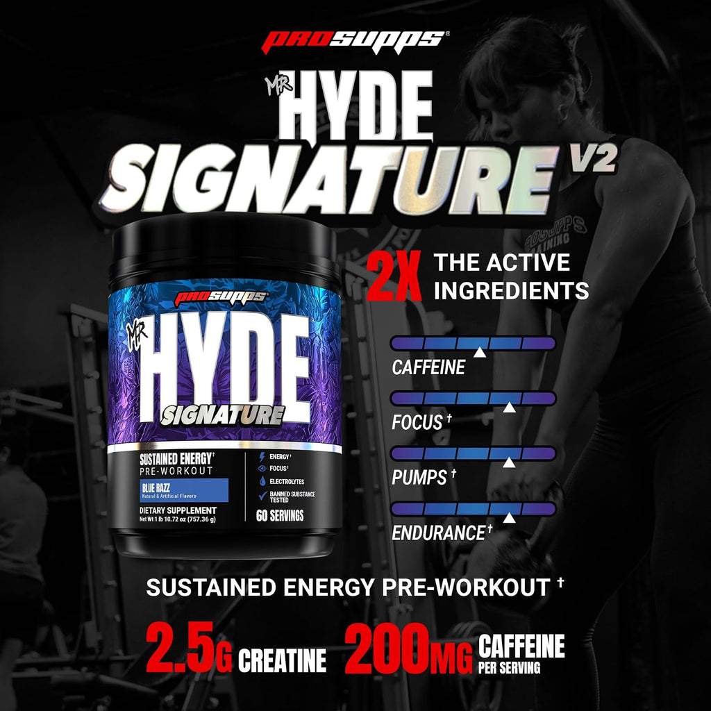 Blue Razz flavour pre-workout powder