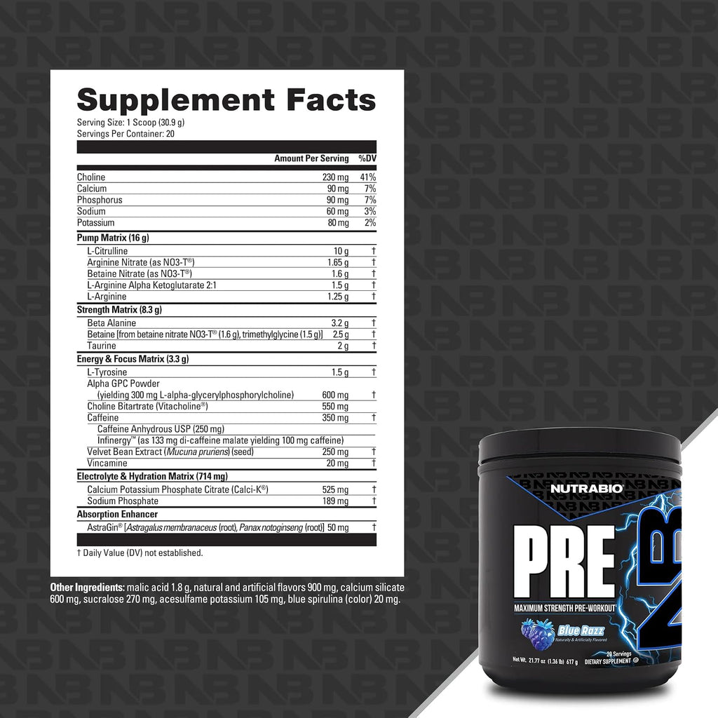 Blue Razz pre-workout for focus