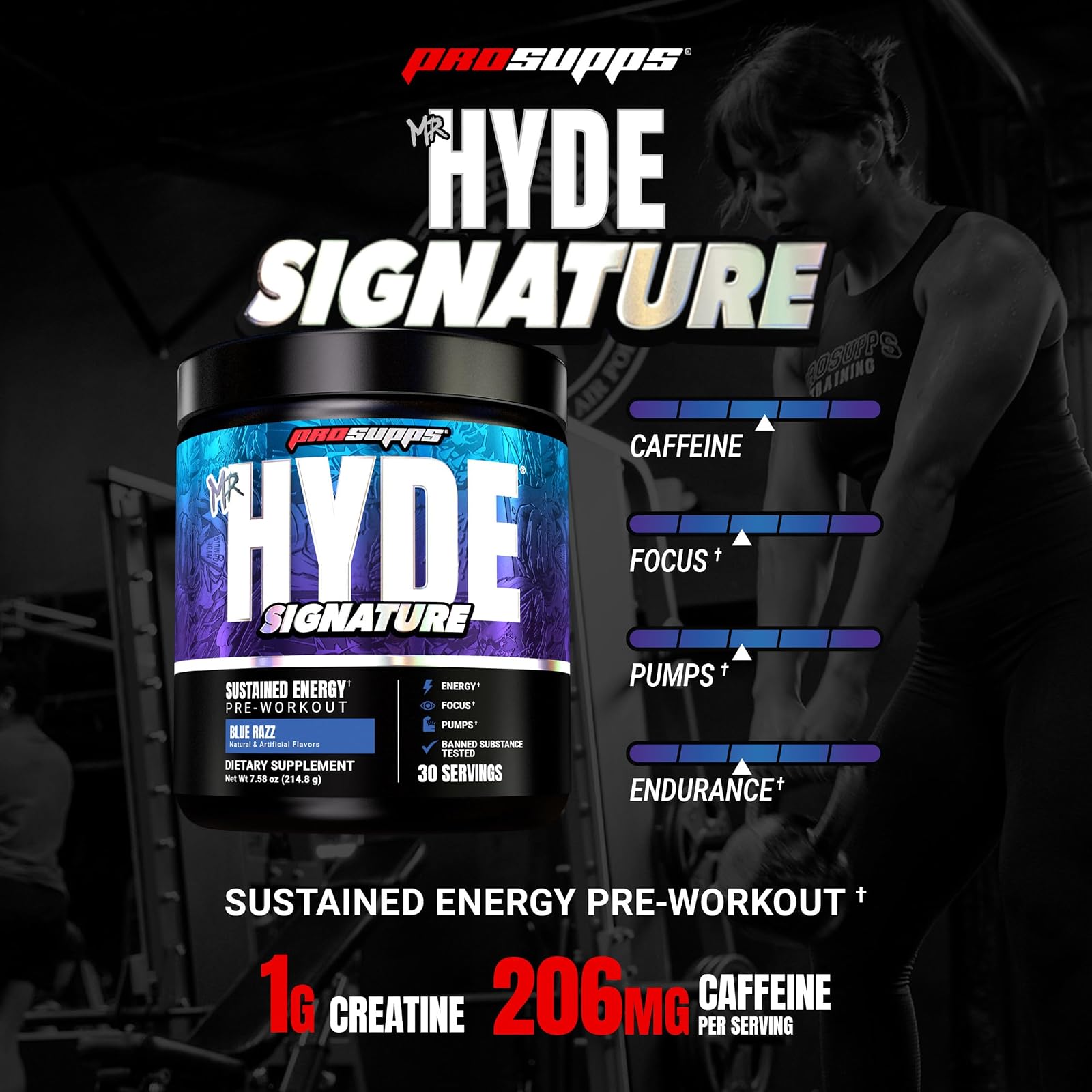 Blue Razz pre-workout powder flavour