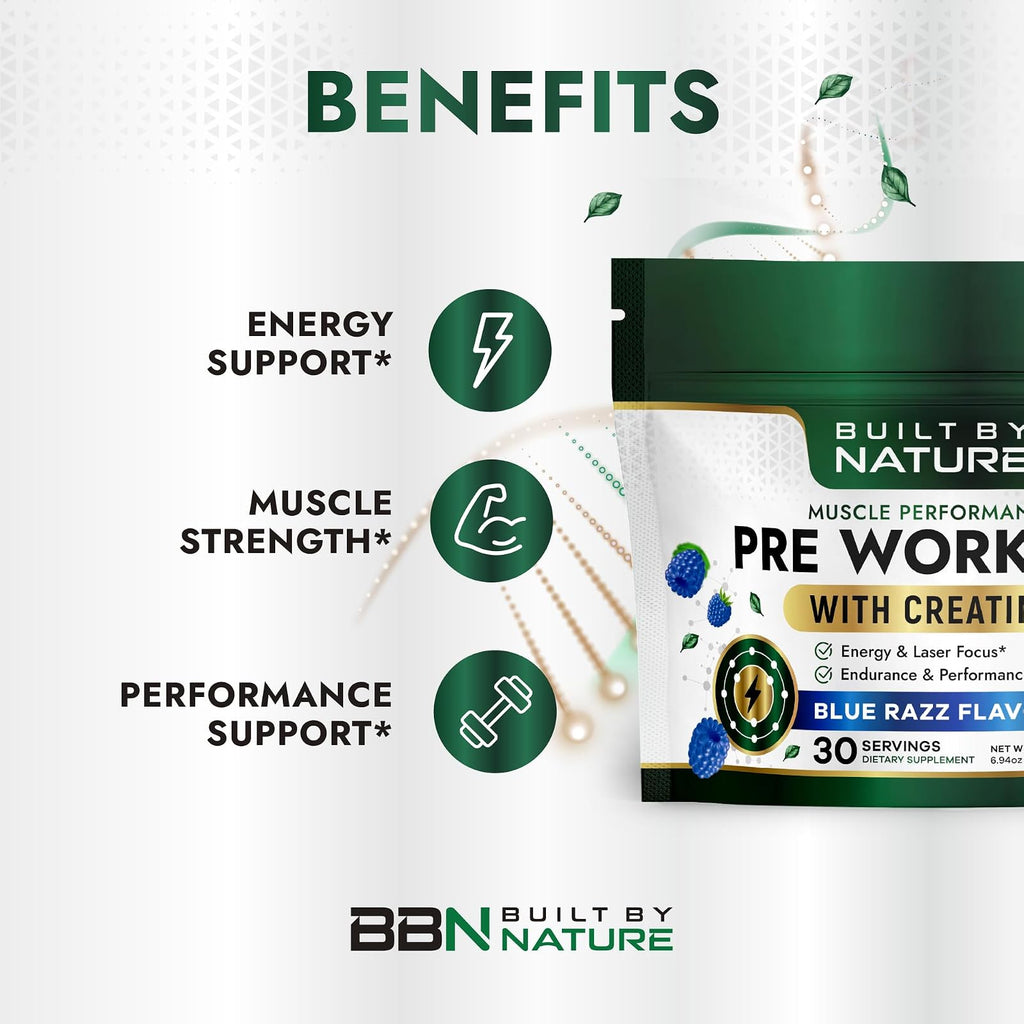 Blue Razz pre-workout powder for endurance