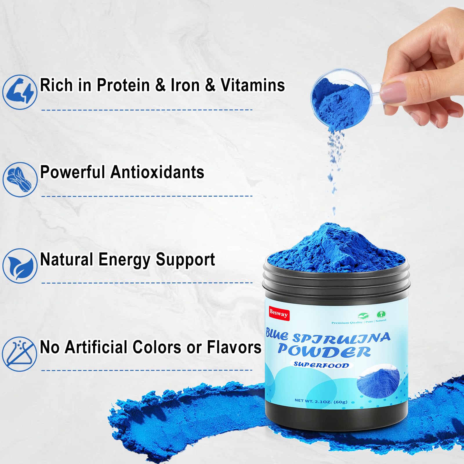blue spirulina powder for detox