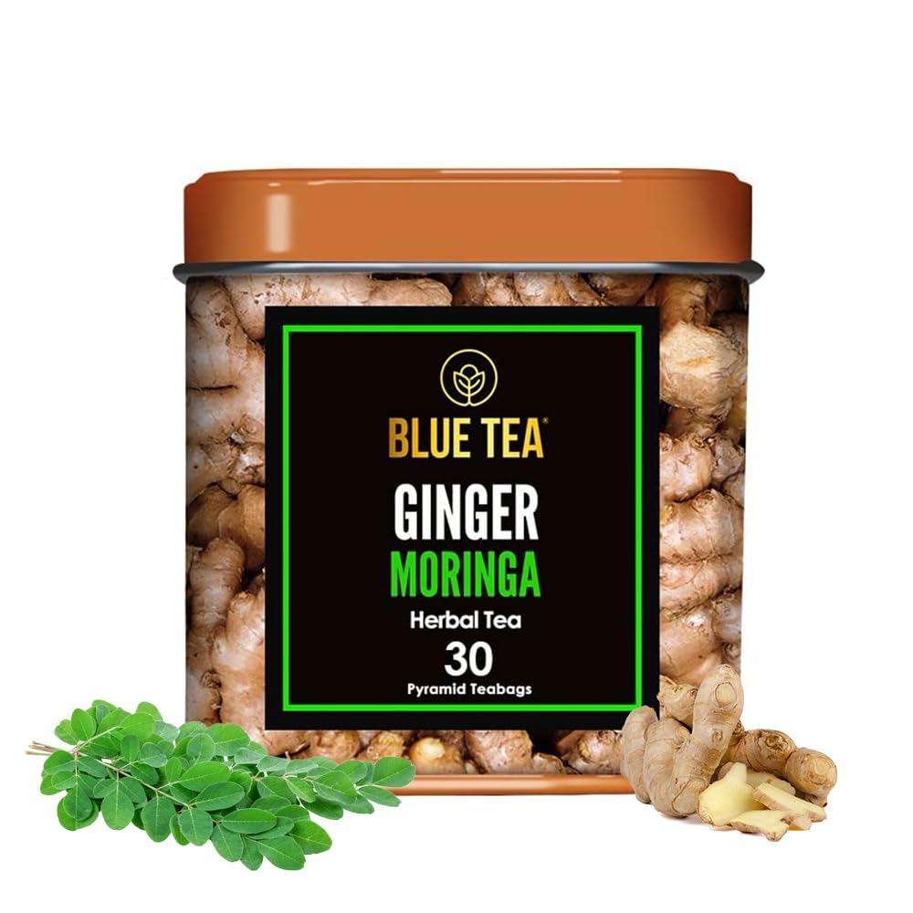 BLUE TEA ginger moringa herbal infusion
