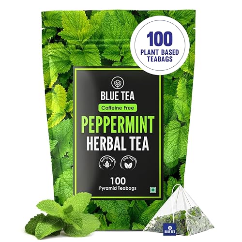 BLUE TEA peppermint herbal tea bags