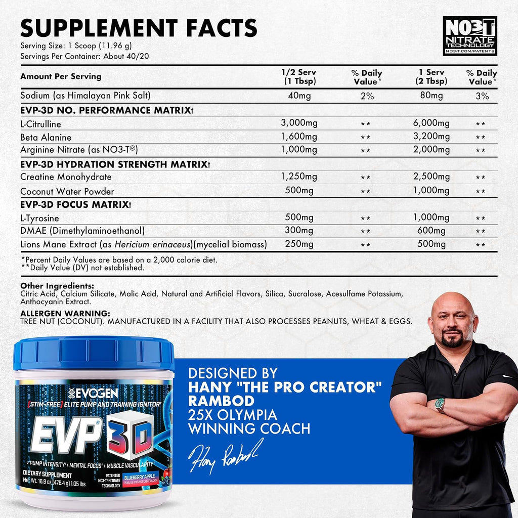 Blueberry apple pre-workout flavour