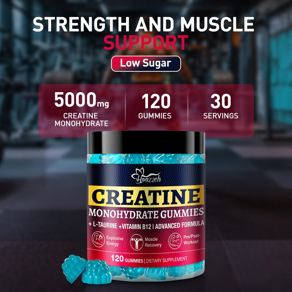 Blueberry flavor creatine gummies 120 count