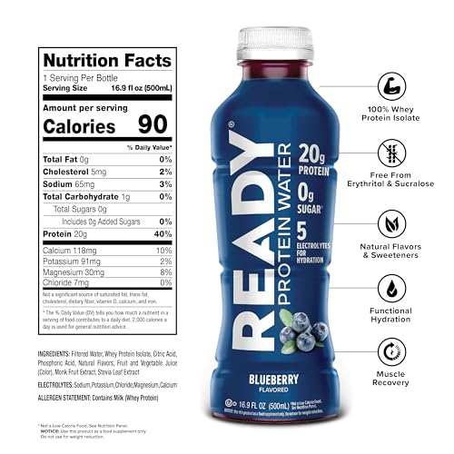 Blueberry flavour protein drink